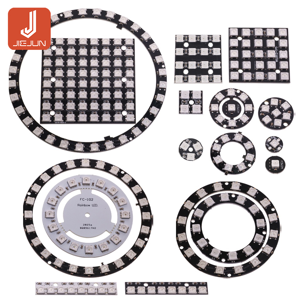 RGB LED Ring 1 3 4 7 8 9 12 16 24 32 Bits LEDs WS2812 5050 RGB LED Ring ...