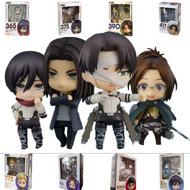 Nendoroid Attack on Titan Levi Ackerman 390 Eren Yeager 375 Mikasa ...