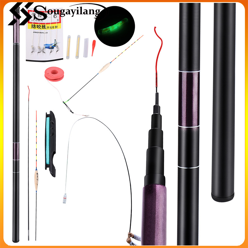 Sougayilang Carbon Fibre Fishing Rod 2.7m 3.6m 4.5m 5.4m 6.3m 7.2m Rod ...