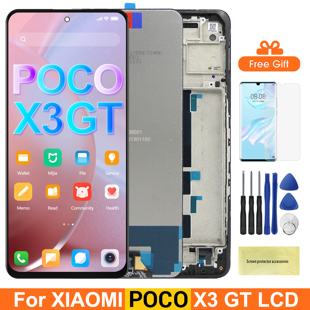 For Xiaomi POCO X3 GT LCD 21061110AG Display Touch Screen Panel Digitizer For POCO X3 GT LCD ...