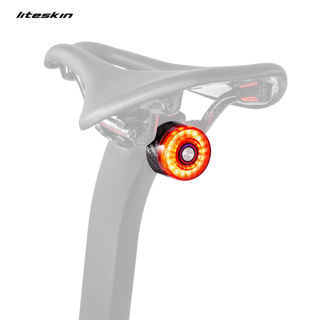 Liteskin Kindle Carbon Smart Rear Light Road Bike MTB Auto Start Stop ...