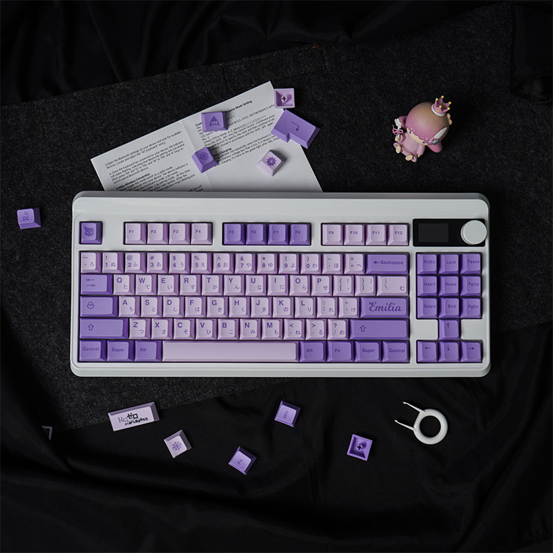 GMK Keycaps Frost Witch Purple 141 Key PBT Keycaps Keycaps Dye Sublimated Cherry Profile ...