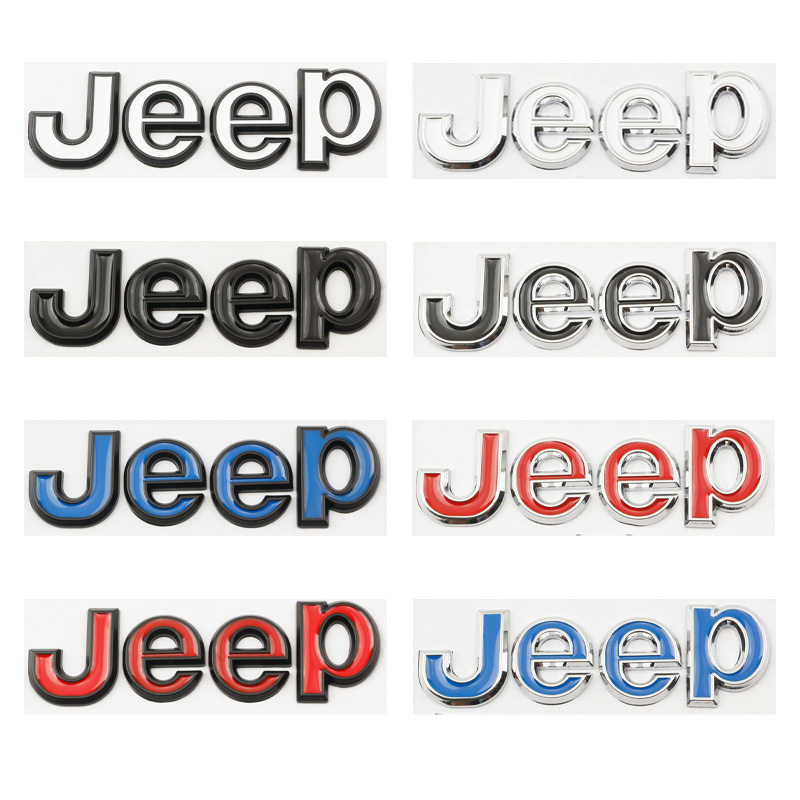 JEEP Car Modification Jeep Logo Sticker Badge Emblem Decal 3D Metal for ...