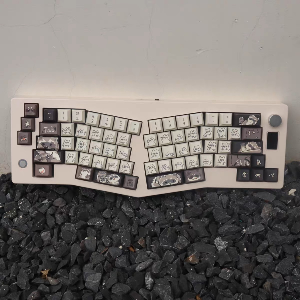 Little Raccoon Keycaps Cherry/MDA Height PBT Material Five Sided ...