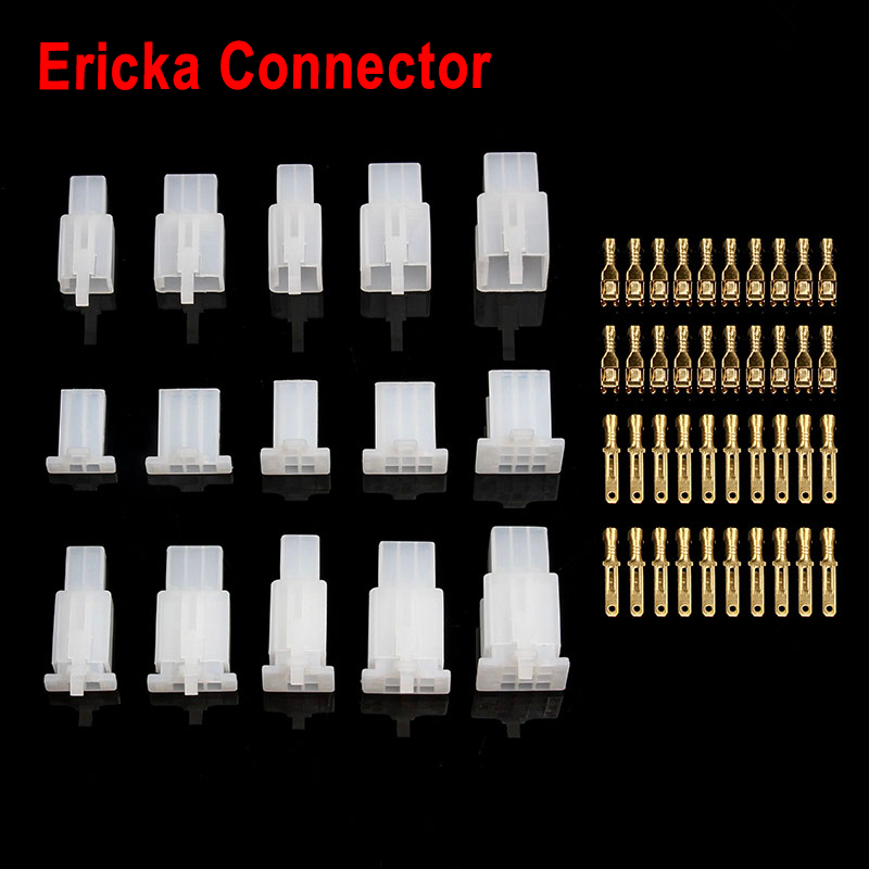10 sets of 2.8mm 2P / 3P / 4P / 6p /9p automobile 2.8 wire connector ...