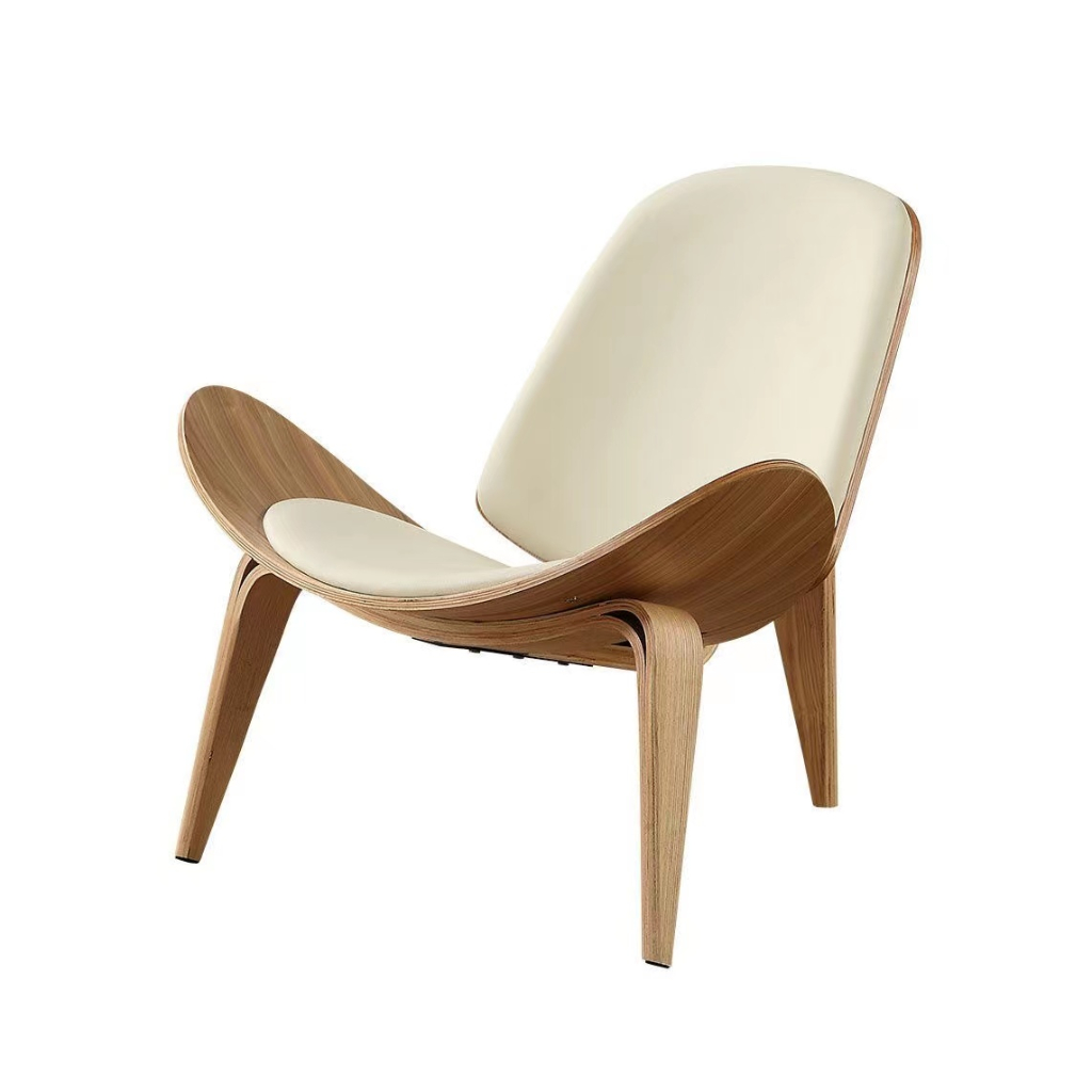 Nordic Smile Shell Chair Living Room Backrest Airplane Chair Casual ...