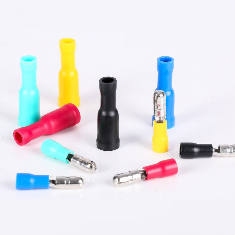 Five colour Wire electrical insulation connector crimper bullet head ...
