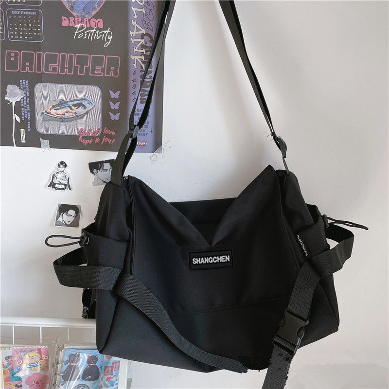 Sling bag for School College Woman Men big Nylon bag Crossbody Korean ...