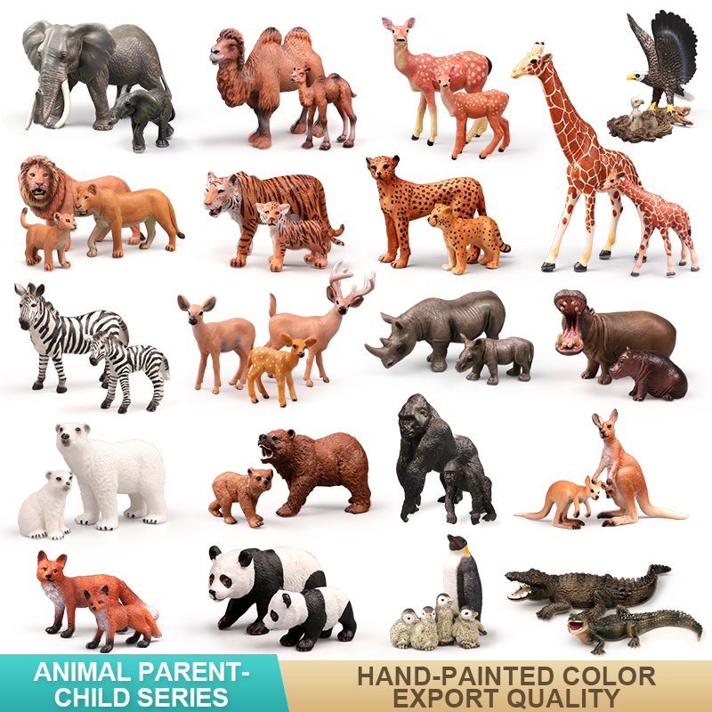 Solid Simulation Wild Animals Model Tiger Lions Elephants Zebra Animal ...