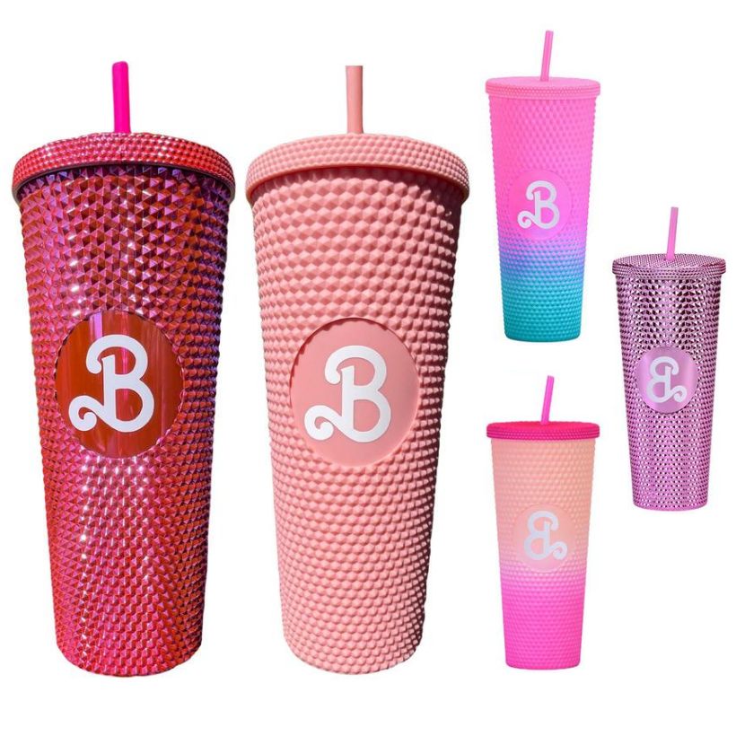 Barbie Cup Pink Straw Cup Acrylic Barbie Movie Peripheral Accompanying ...