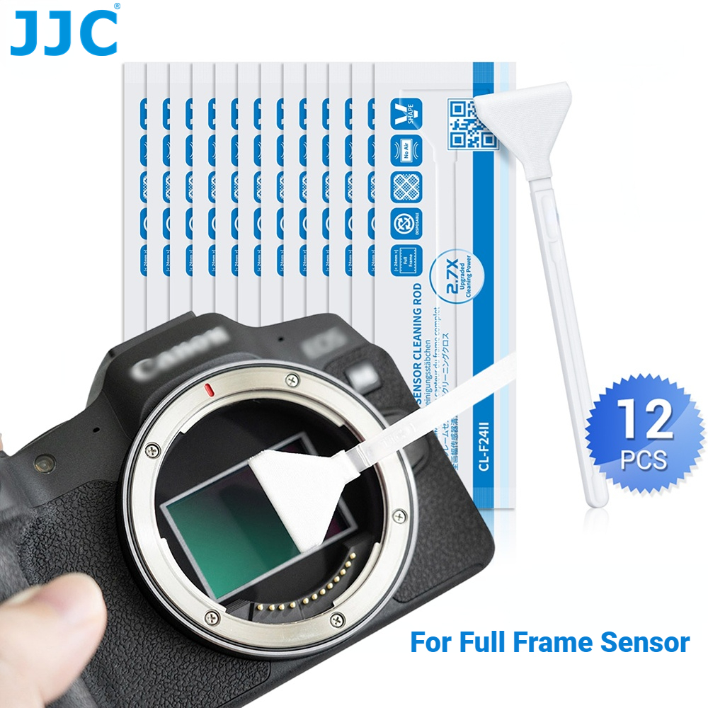 JJC CL-F24K2 Full Frame Sensor Cleaning Swab Cleaner CCD CMOS Cleaning Solution Liquid for Full ...