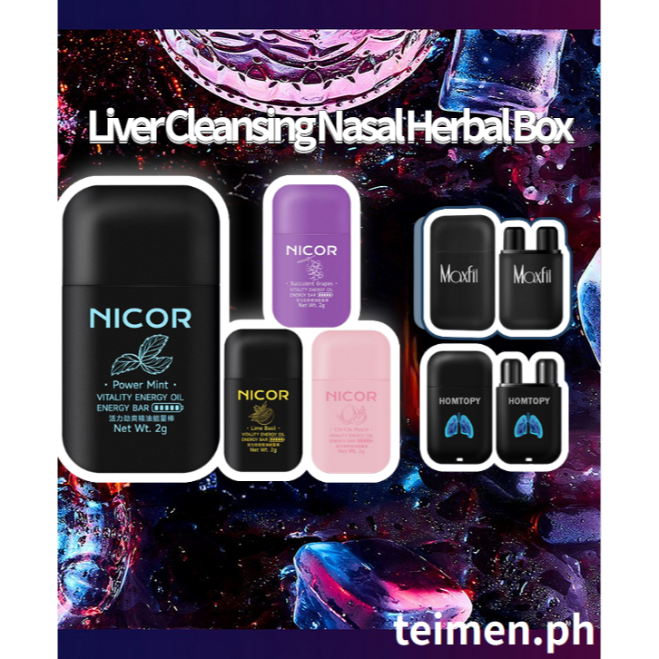 NICOR Cleansing Nasal Herbal Box Essential Double Hole Energy Bar ...