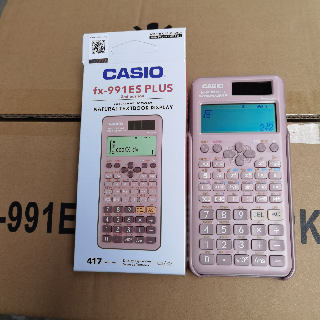PINK Original Casio Scientific Calculator FX-991ES Plus 2nd Calculators New Edition 240 ...