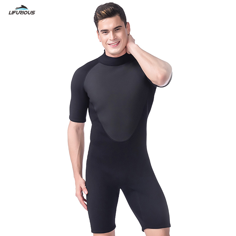 LIFURIOUS Men's Shorty Back Zip Snorkeling Wetsuit One Piece 3MM ...