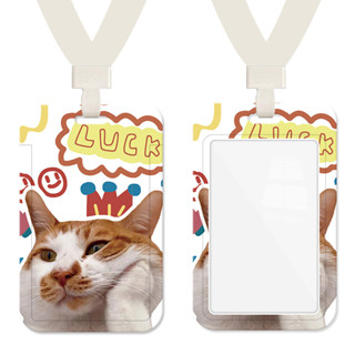 Cute Cat ID Card Hodel Student ID With Long Rope Card Case Meal Card ...