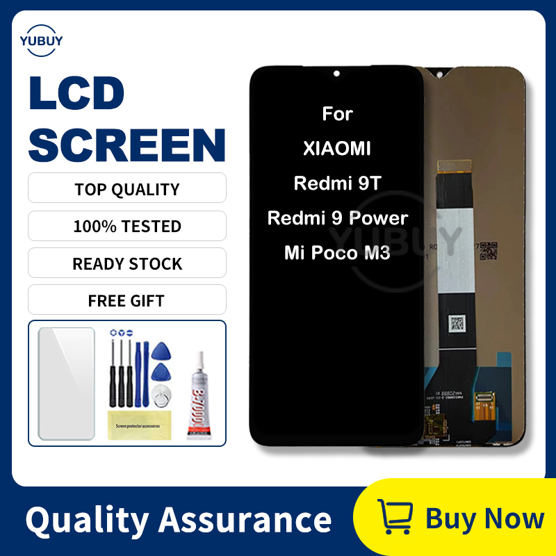 For Xiaomi Redmi 9T Redmi 9 Power Poco M3 LCD Digital Touch Screen Display For Replacement ...