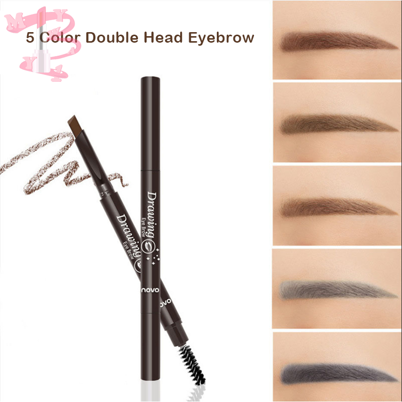 5 Colors Double Head Eyebrow Pencil Double Heads Eyebrow Pencil ...