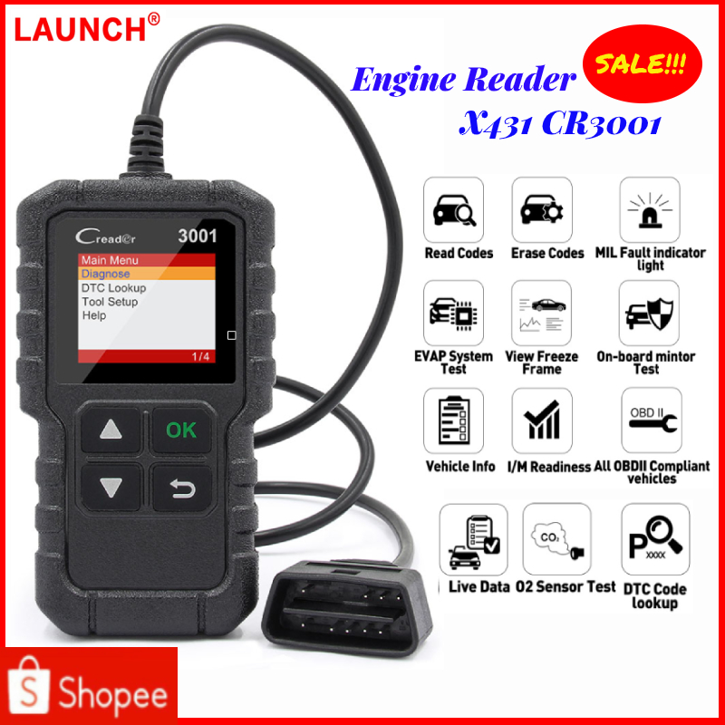 X431 CR3001 OBD2 Engine Fault Code Reader Scanner OBD 2 Car Auto ...