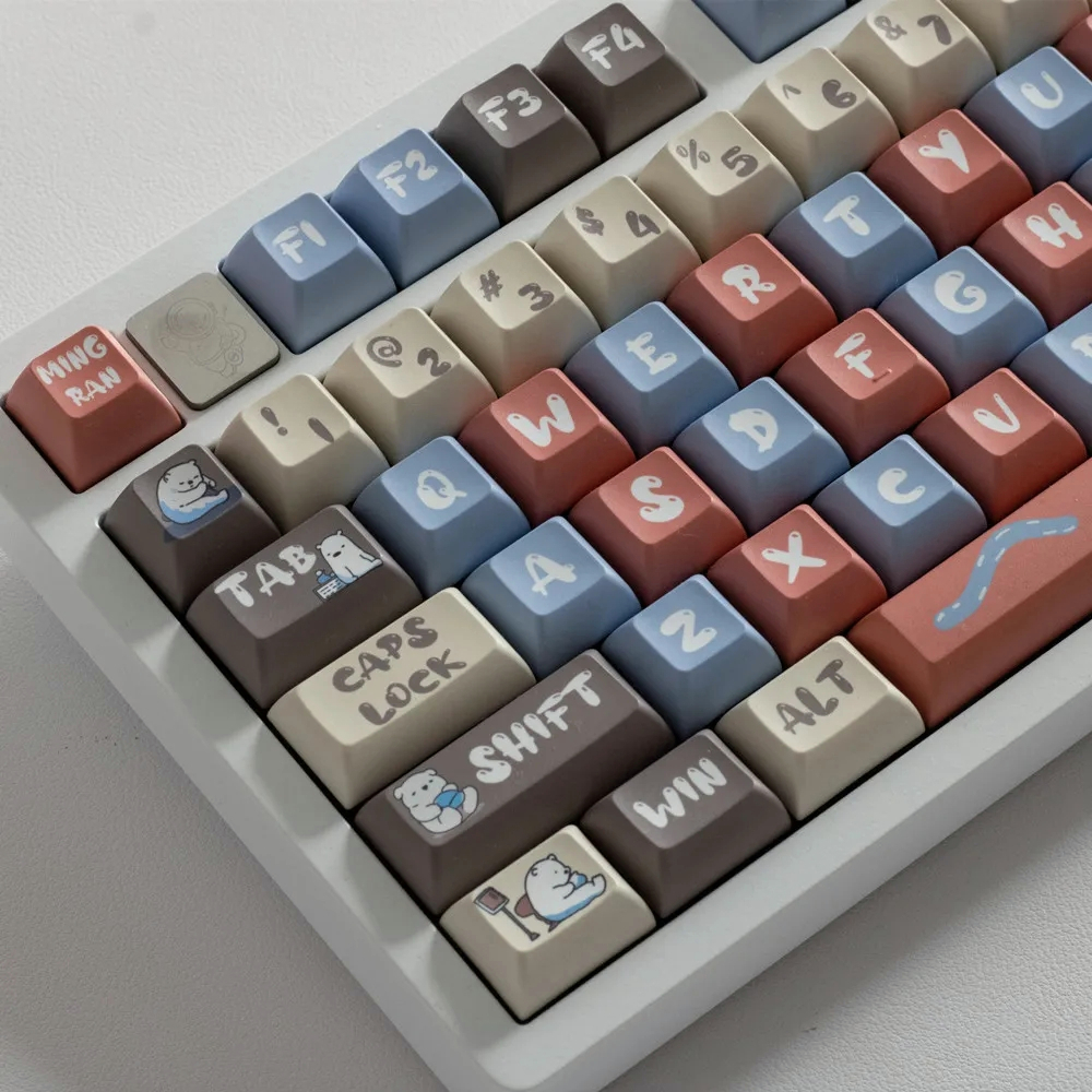 142 Keys Sea Bear Keycaps KCA Profile DYE Sublimation ISO Enter ...