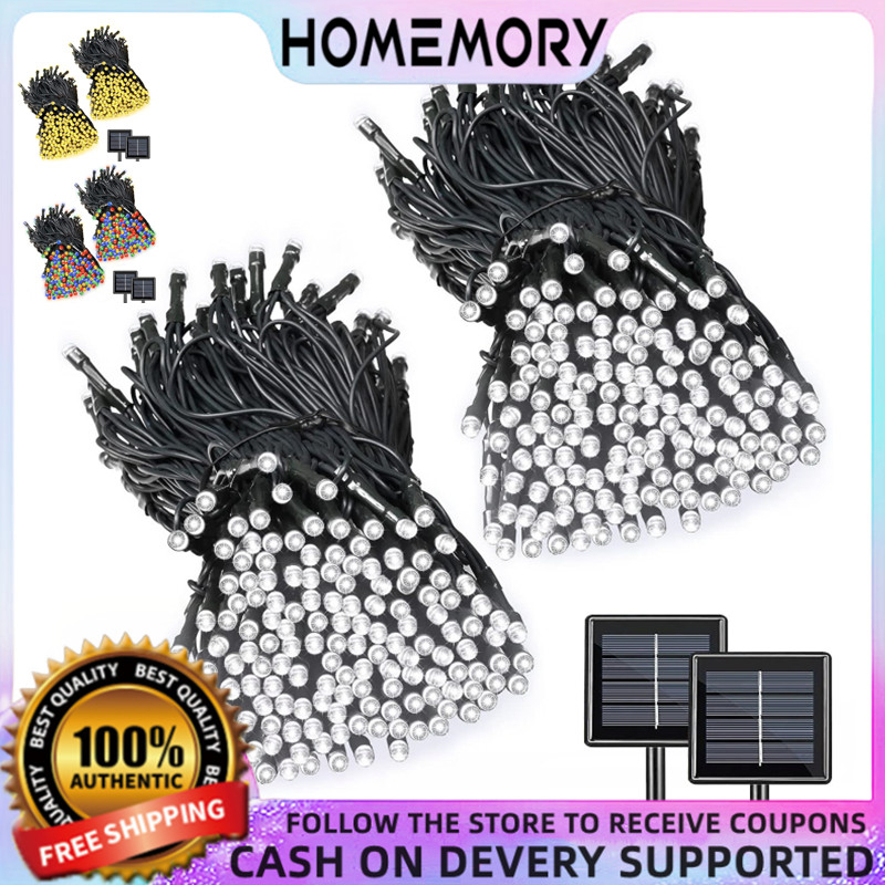 HOMEMORY Christmas Lights Outdoor Solar LED String Lights Garden Party ...