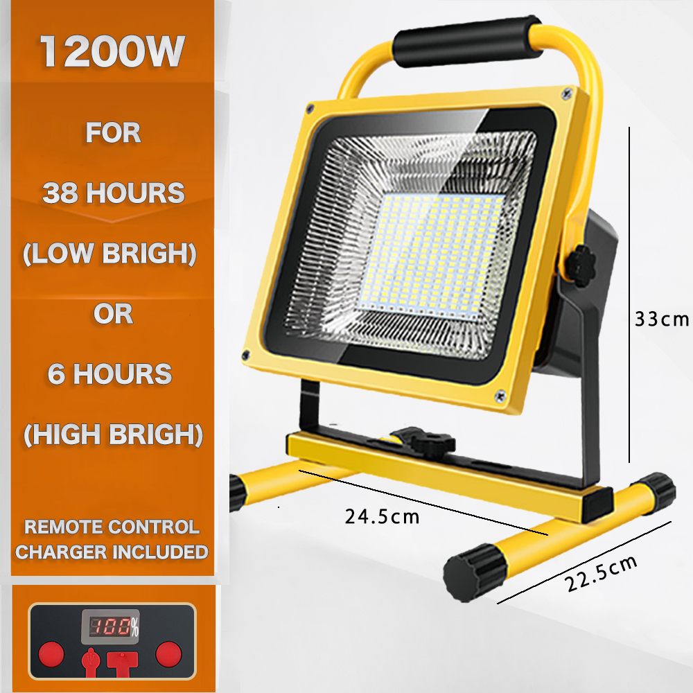 [Ready Stock ]1800W/729LED Portable Rechargeable LED Floodlight ...