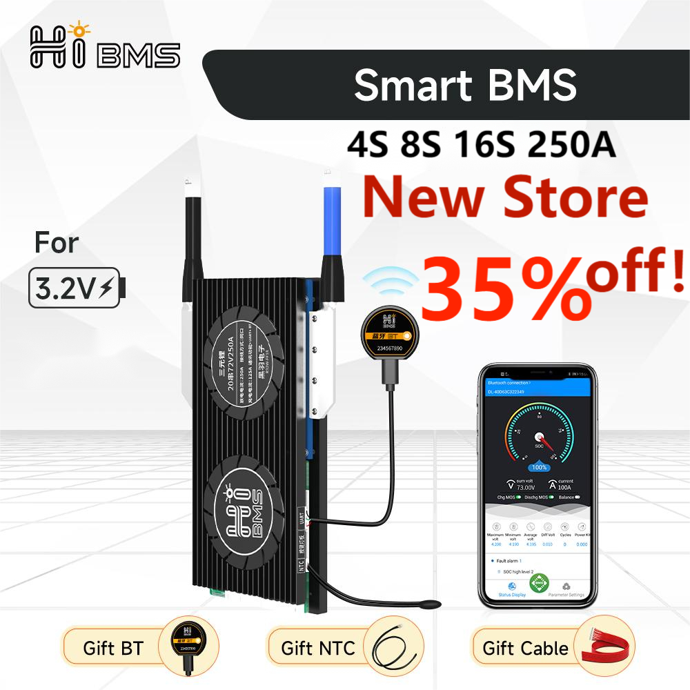 Smart BMS for lifepo4 battery 16s 48v active balancer 4s 12v | Shopee ...