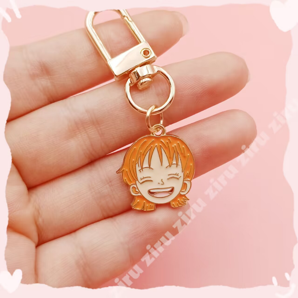 One Piece Anime Characters Keychains Luffy Roronoa Zoro Alloy Key Ring ...