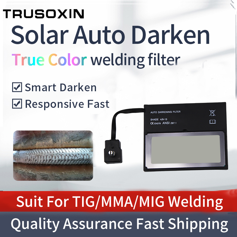 Solar auto darkening/shading TIG MMA MIG MAG True Color welding filter ...