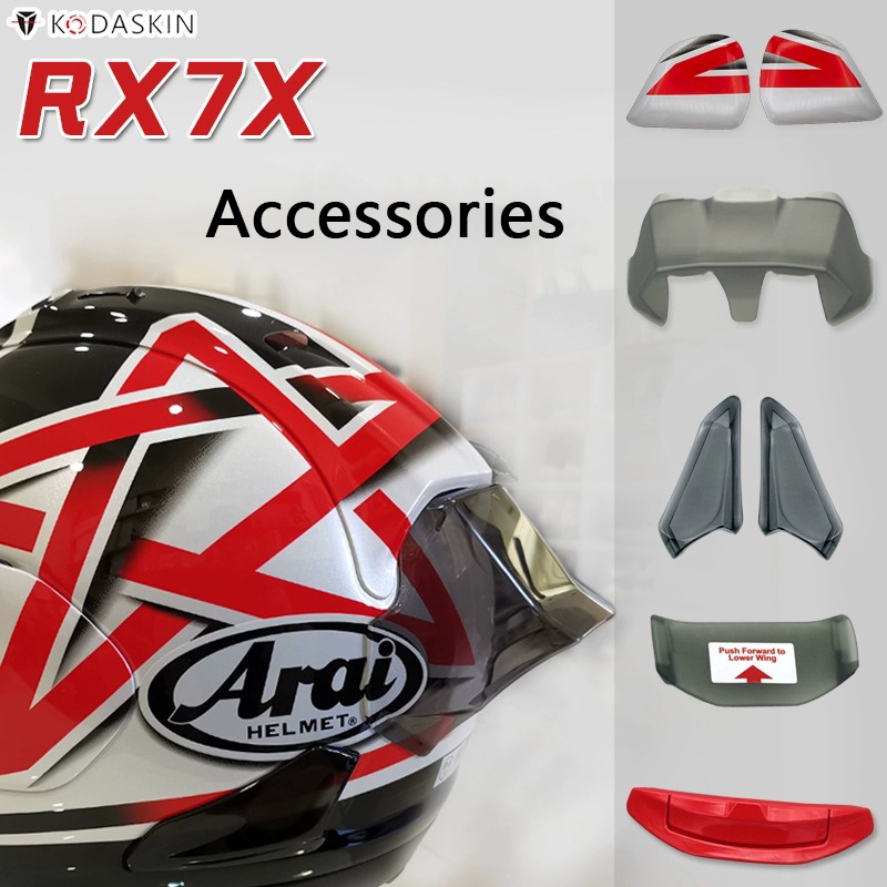 ARAI RX7X helmet special modified spoiler tail ear plate cover air duct ...
