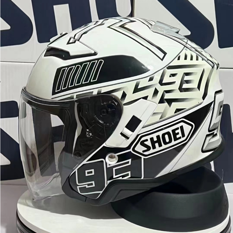 SHOEI helmet 4/3 White Ant Half Face Helmet Motorcycle Riding | Shopee ...