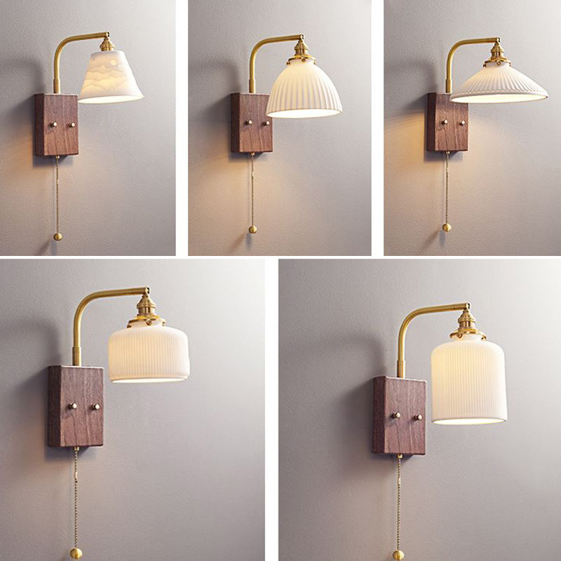 Japanese Wall Light Minimalist Bedroom Bedside Wall Lamp Creative ...