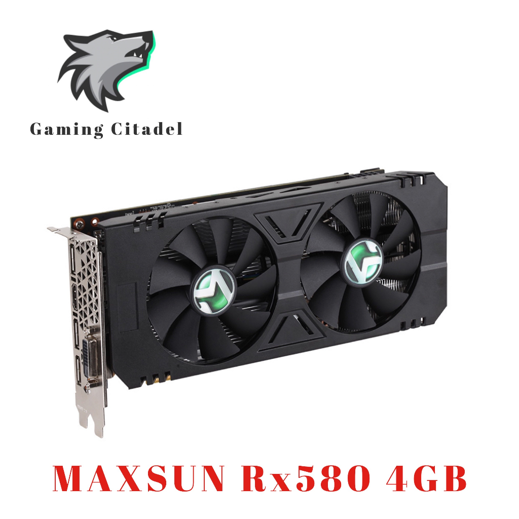 MAXSUN AMD Radeon RX580 2048SP 4GB GDDR5 PCI-E Graphics Video Card DP ...