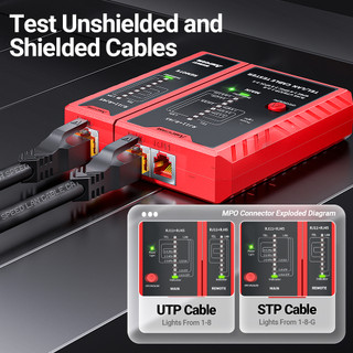 AMPCOM Updated Network Cable Tester LAN Cable Test Network Cable Tool ...