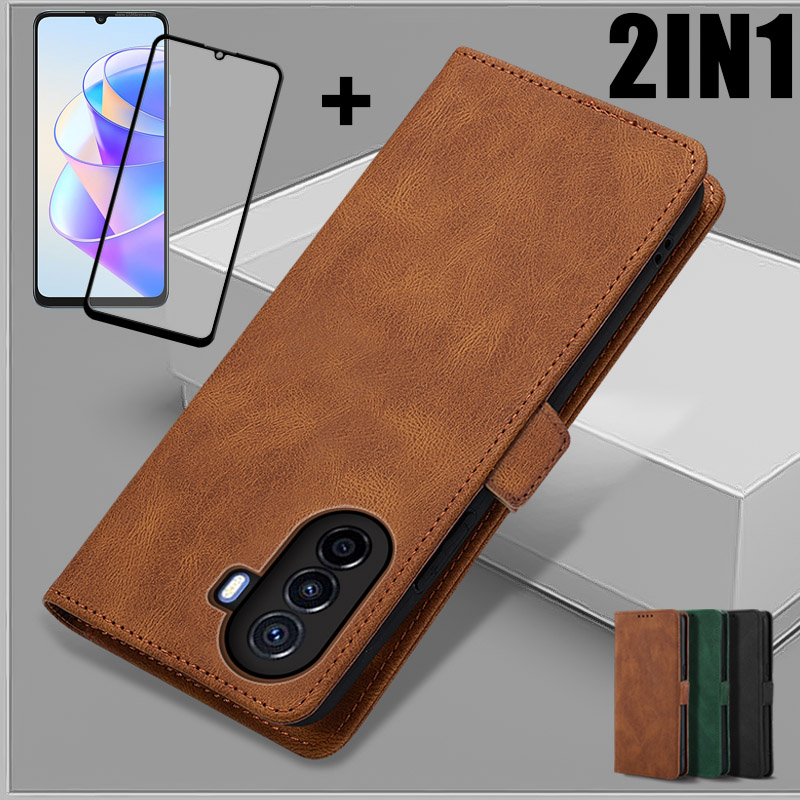 2 in 1 For Huawei Nova Y70/Y70 Plus Luxury Leather Flip Case with ...