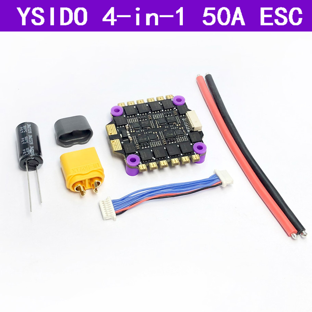 YSIDO F405 V3 3-6S 30X30 FC&ESC FPV Stack BMP280 F405 Flight Controller BLHELIS 50A 4in1 ESC for ...