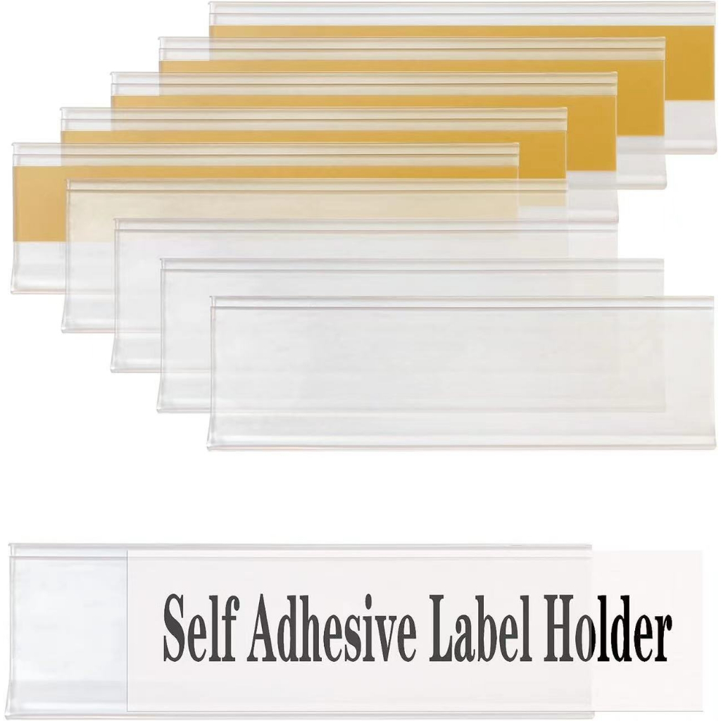 100 Pcs price tag Self Adhesive Label holder Sticker Plastic Hang tag 42mm for Shelves Shelf ...
