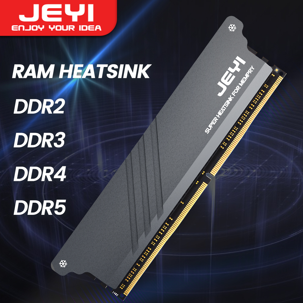 JEYI Memory RAM Heatsink With Thermal Pads, Desktop RAM Cooler DDR Radiation Dissipate for PC ...