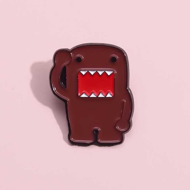 Cute Domo Kun Enamel Pin Brooches Japanese Kawaii Mascot Brooch Lapel ...