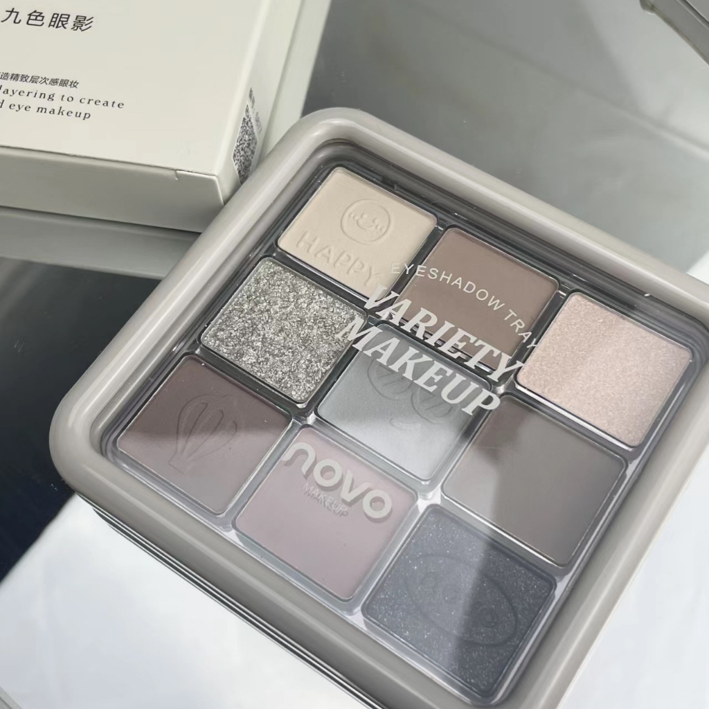 novo Matte 9 Colors Eyeshadow Palette Natural Waterproof Long Lasting ...