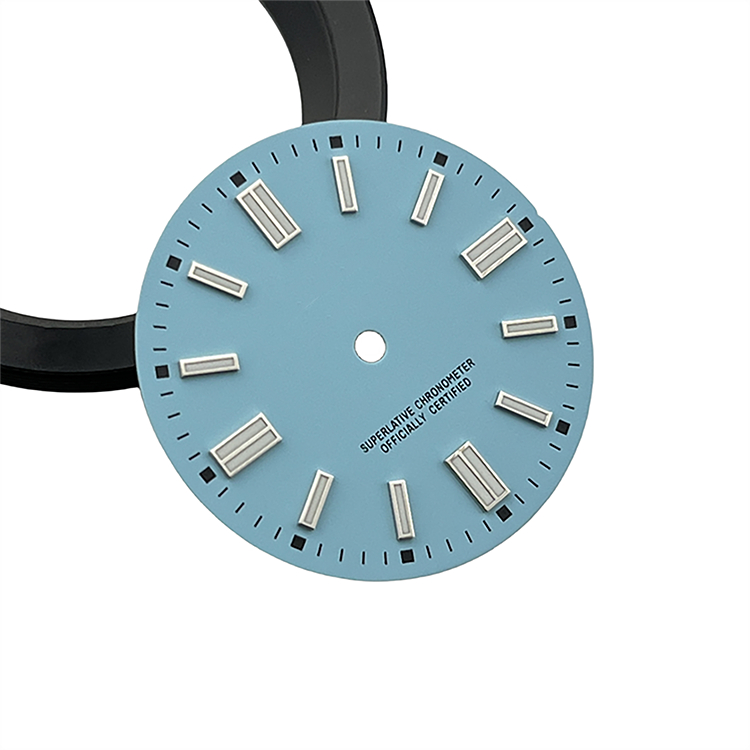28.5MM Watch Dial Green Luminous Dial Watch Replacement Parts for NH35A ...