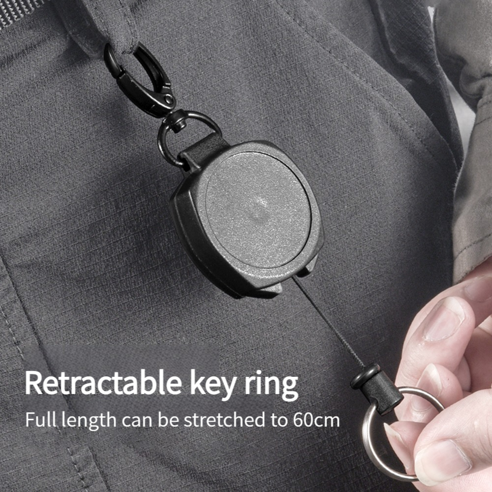 Retractable Metal Wire Keychain Pull Badge ReelID Lanyard Name Tag Card ...