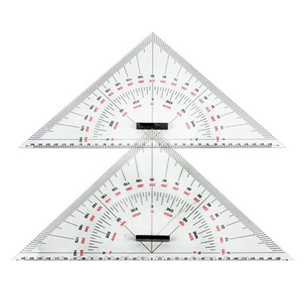 300mm Chart Drawing Triangle Ruler for Ship Drawing Nautical Protractor ...