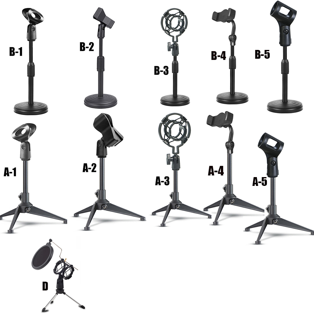 Desktop microphone stand anchor live desktop tripod microphone clamp ...
