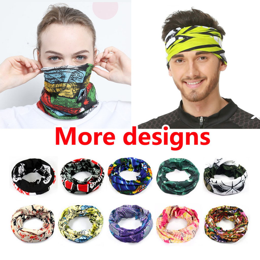 Outdoor Hiking Biking Sports Seamless Tube Magic Scarf Bandanas Face ...