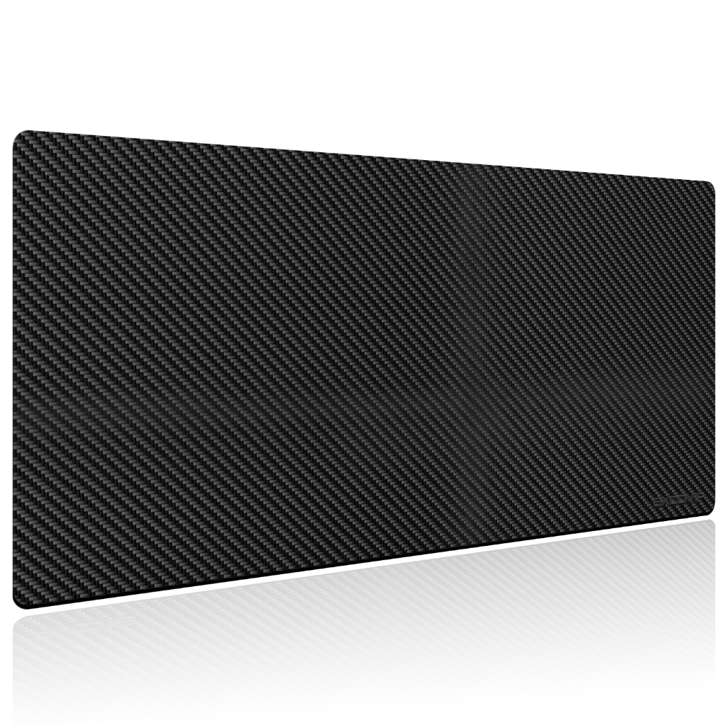 Black Carbon Fiber Textured Leather Double-Sided Mouse Pad EXCOVIP High ...