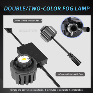 MAXGTRS 2X Double Color L1B LW5B Car Led Fog Light For Toyota COROLLA TOURING CROSS CROWN AQUA ...