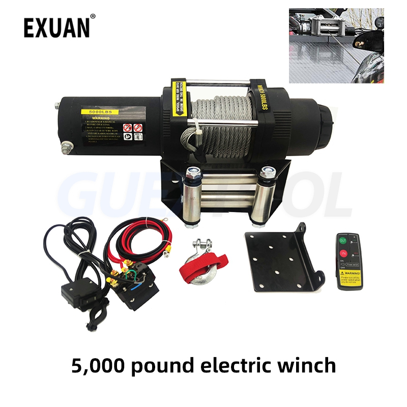 12v/24v 5000 lbs electric winch for traction portable winch | Shopee ...
