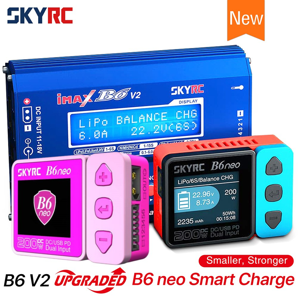 SkyRC B6 neo Smart Charger DC 200W PD 80W LiPo Battery Balance ...