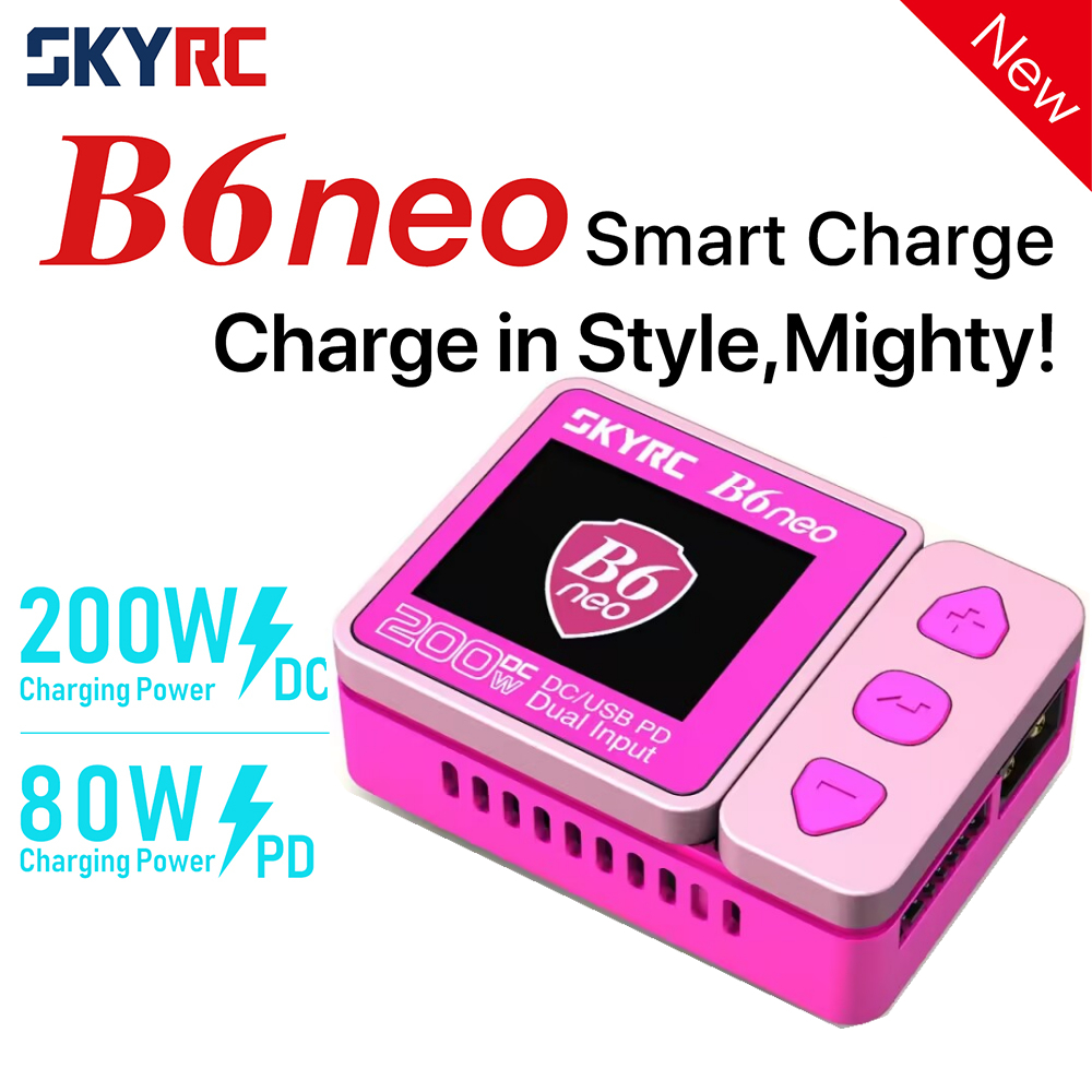 SkyRC B6 neo Smart Charger DC 200W PD 80W LiPo Battery Balance Charger ...