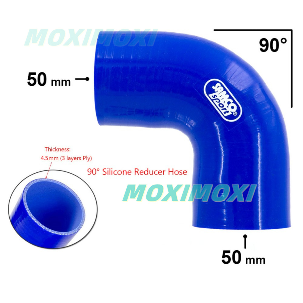 SAMCO 90 Degree Pipe Blue Universal High Performance Silicone Elbow ...